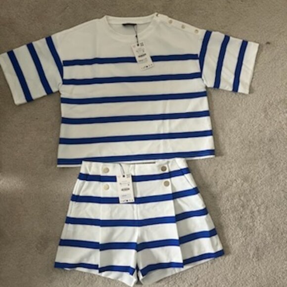 Zara | Tops | Zara Shirt Short Set | Poshmark